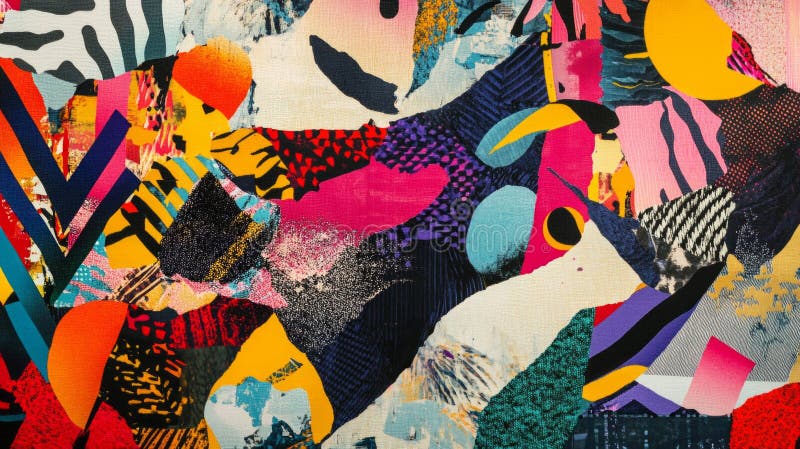Vibrant Chaotic Prints Display Layered Textures and Colors in a ...