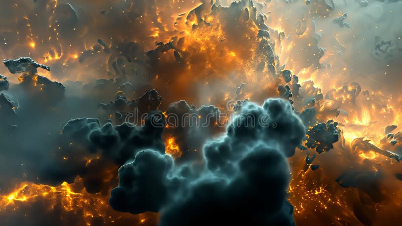 Dynamic Atmospheric Clouds that Showcase Fiery Elements in an Artistic ...