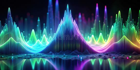 Dynamic Audio Spectrum Visualization a Vibrant Abstract Equalizer ...