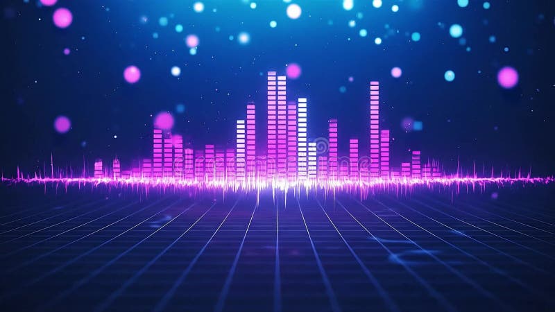 Audio Visualizer Sound Wave Music Production Stock Footage - Video of ...