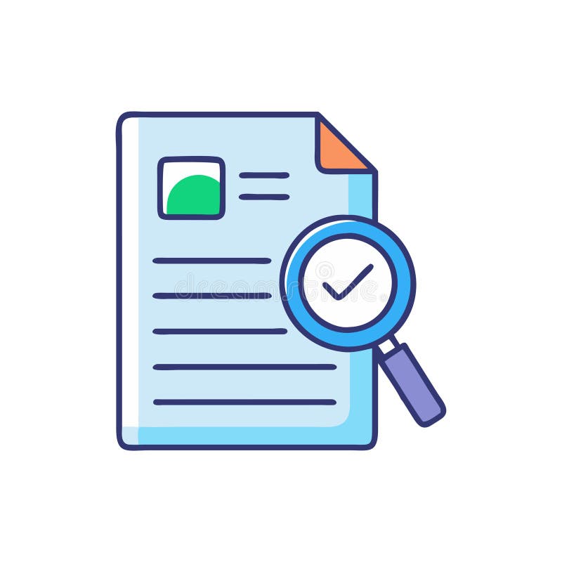Dynamic Audit Symbol Illustration Stock Illustration - Illustration of ...