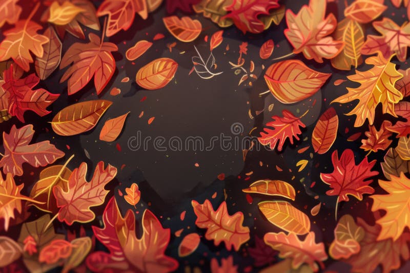 Dynamic Autumn Leaf Background Illustrating the Transition into Fall ...