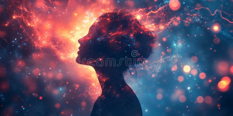 A Dynamic Background Featuring Abstract, Glowing Shapes Forming the ...