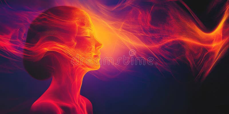 A Dynamic Background Featuring Abstract, Glowing Shapes Forming the ...