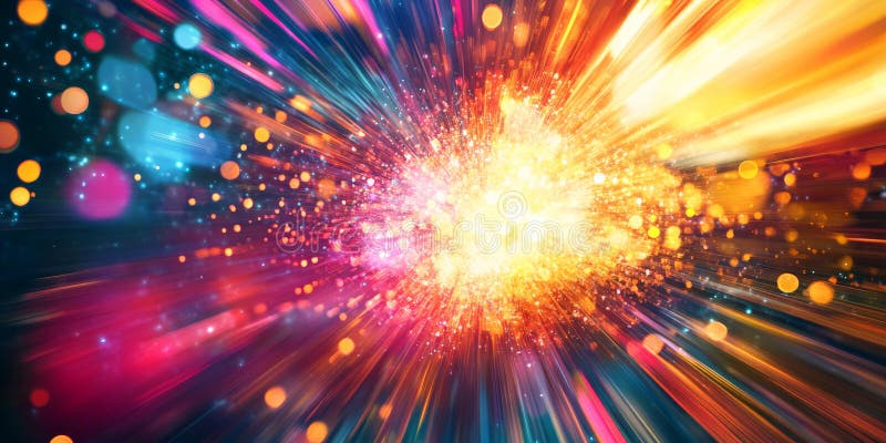 A Dynamic Background Featuring a Burst of Colorful, Overlapping Light ...