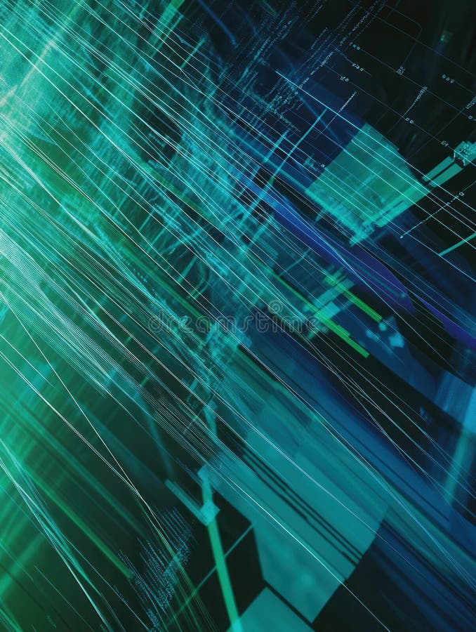 Dynamic Background Featuring Trend Lines Converging into a Data Grid ...