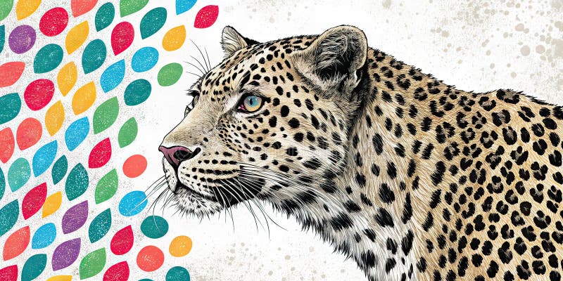 Grunge Polka Dot Animal Print Background Image Left Copy Space for ...