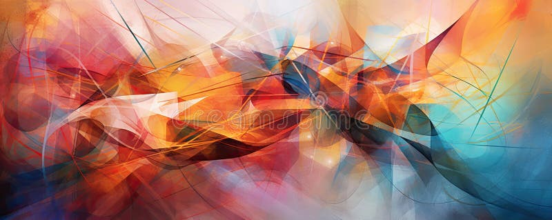 Dynamic Background with Intersecting Lines and Shapes in Vibrant Colors ...