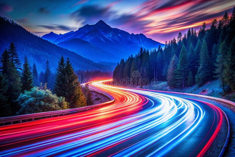 Red and Blue Wave Motion Lighting Background Stock Illustration ...