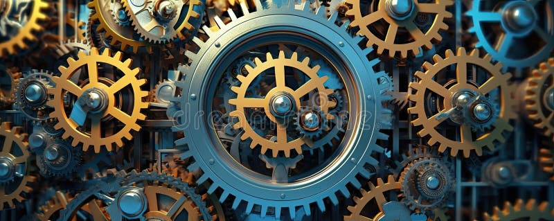 Dynamic Background with Swirling Gears and Mechanical Elements ...
