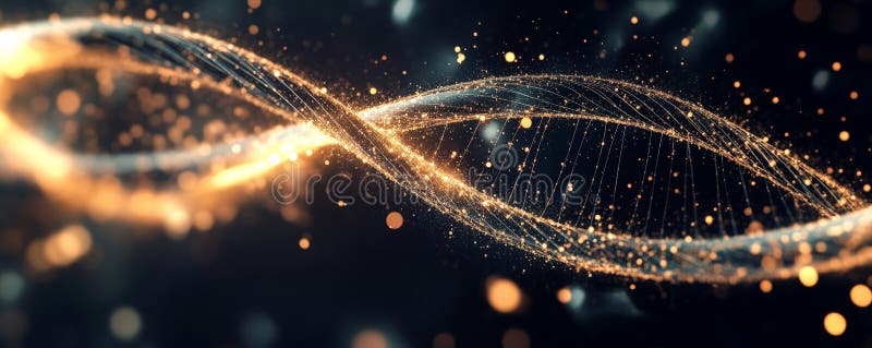 A Dynamic Background with Swirling Lines of Light and Particles Forming ...