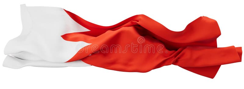Dynamic Bahrain Flag Waving on a Dark Backdrop with Vibrant White and ...