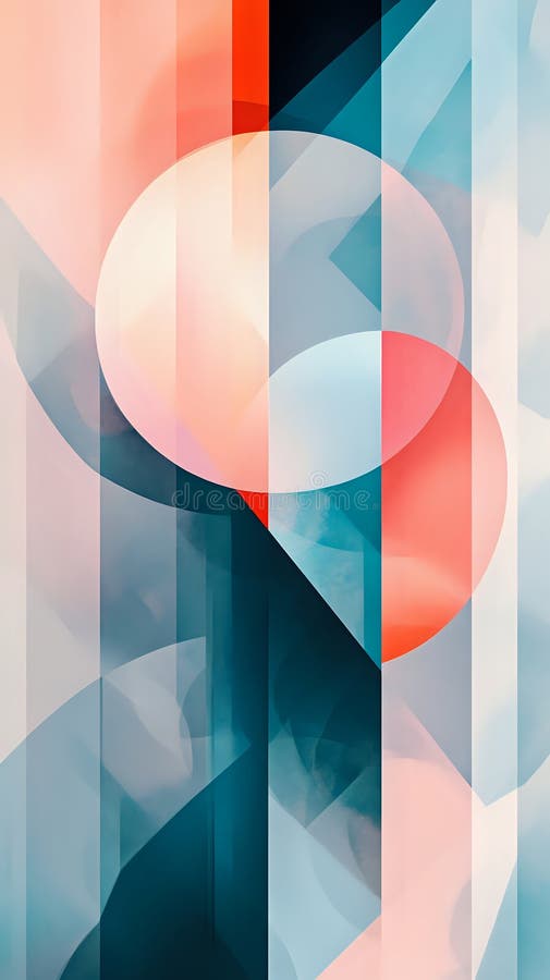 Dynamic Balance of Colors and Shapes in Modern Abstract Design with ...