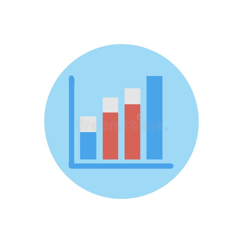 Dynamic Bar Chart Symbol Illustration Stock Illustration - Illustration ...