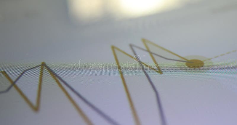 Dynamic Bars in Chart on Computer Screen in Office Stock Footage ...