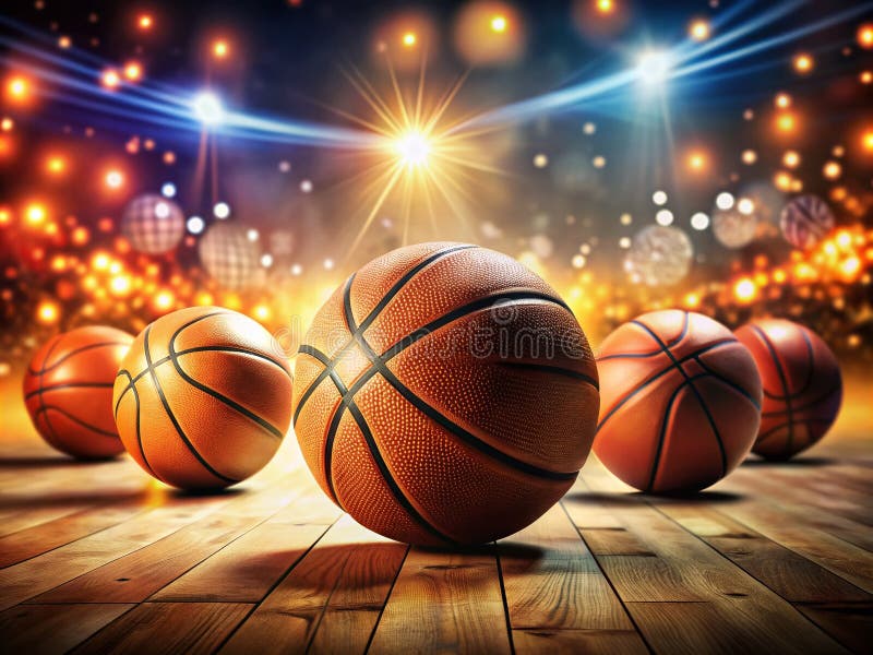 Dynamic Basketball Background with Bokeh Effect Vibrant Visuals for ...