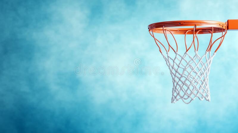 Dynamic Basketball Hoop Image with Vivid Background Colors Stock ...