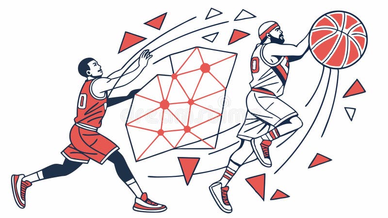 Dynamic Basketball Player Geometric Design, Vector Design Generative AI ...