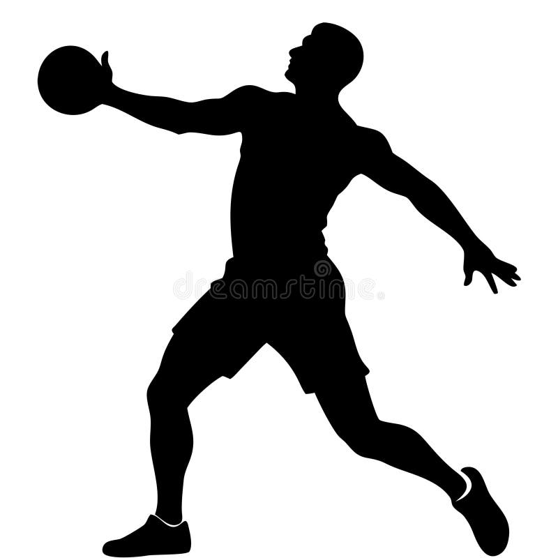 Dynamic Basketball Player Silhouette Jumping with Ball Vector ...