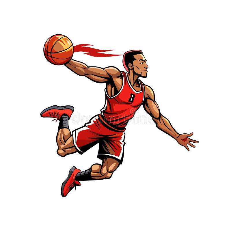 Basketball Slam Dunk Illustration Stock Illustrations – 3,412 ...
