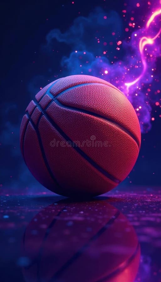 Dynamic Basketball, Purple Blue Light Streaks , Blur, Blue Stock ...