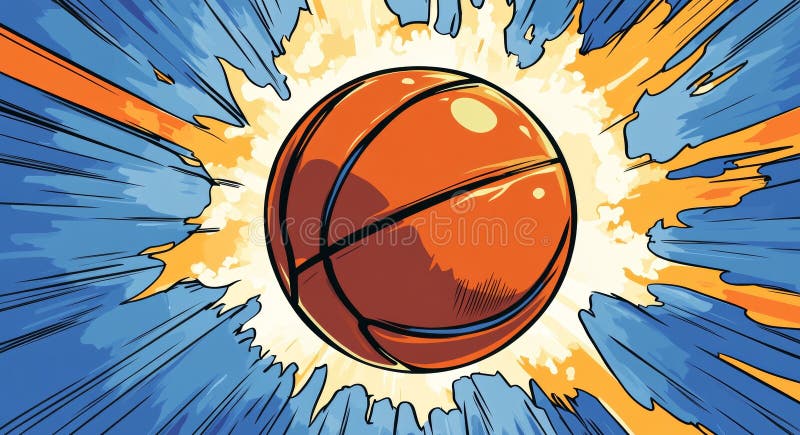 A Dynamic Basketball Visual with a Halftone Background Designed for ...