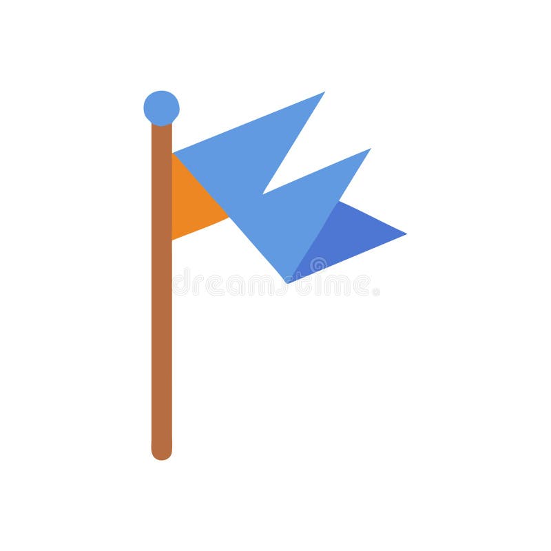 Dynamic Battle Flag Icon for Competitions Stock Illustration ...