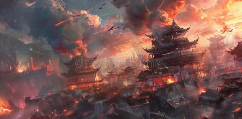 Dynamic Battle. Two Warriors Engaged in a Fierce Combat Stock ...