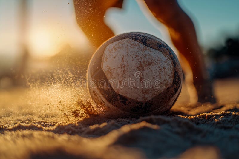 Beach Soccer Action stock image. Image of nature, player - 367276207