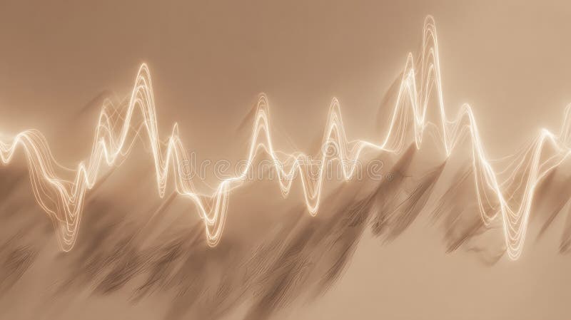 Dynamic Beige Wave Pattern Abstract Glowing Background Illustration ...