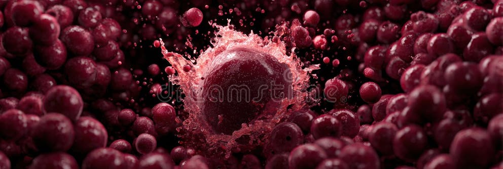 Dynamic Berry Explosion Creates a Splash with Vibrant Red Hues and ...