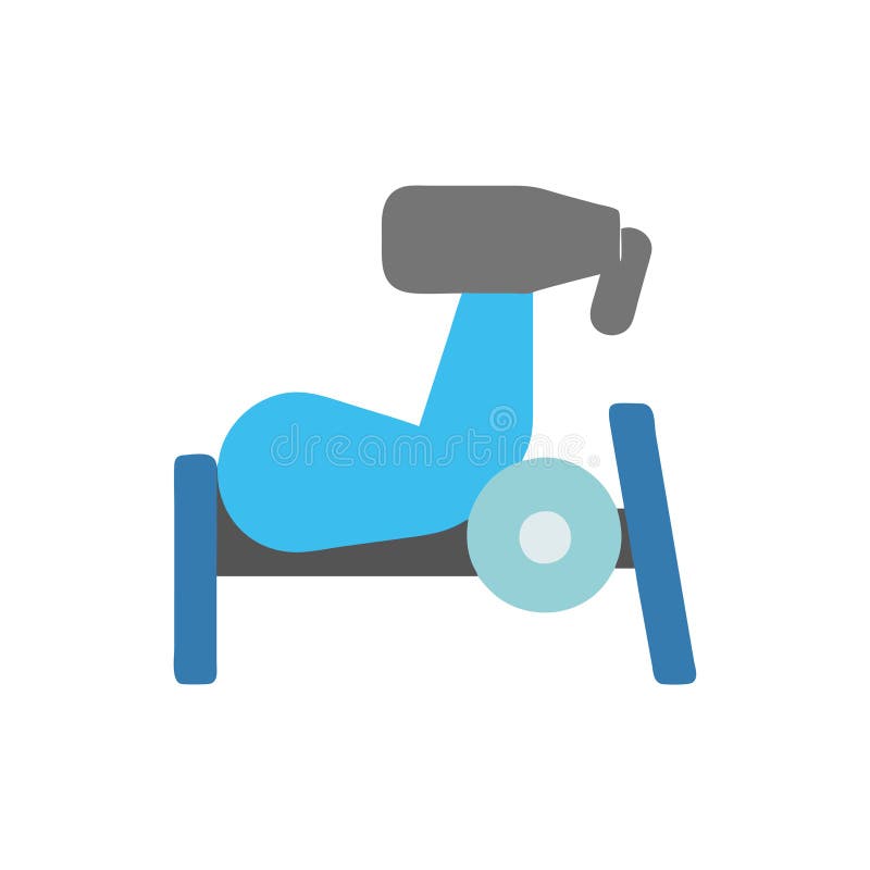 Dynamic Bicep Curl Machine Icon for Workouts Stock Photo - Illustration ...