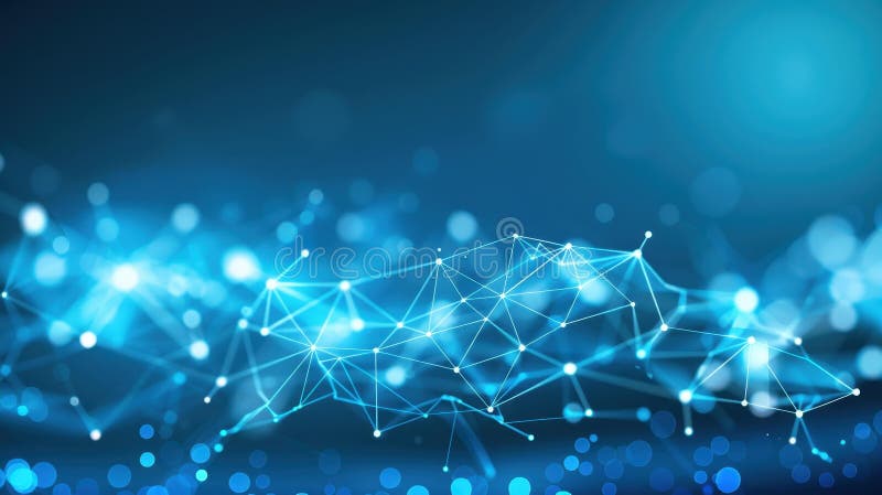 Dynamic Big Data Digital Background for Website Header Design. Network ...