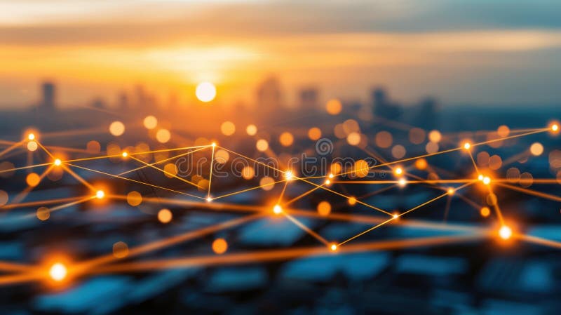 Dynamic Big Data Digital Background for Website Header Design. Network ...