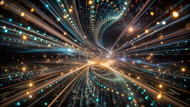 Dynamic Binary Code Animation a Glowing Abstract Representation of ...