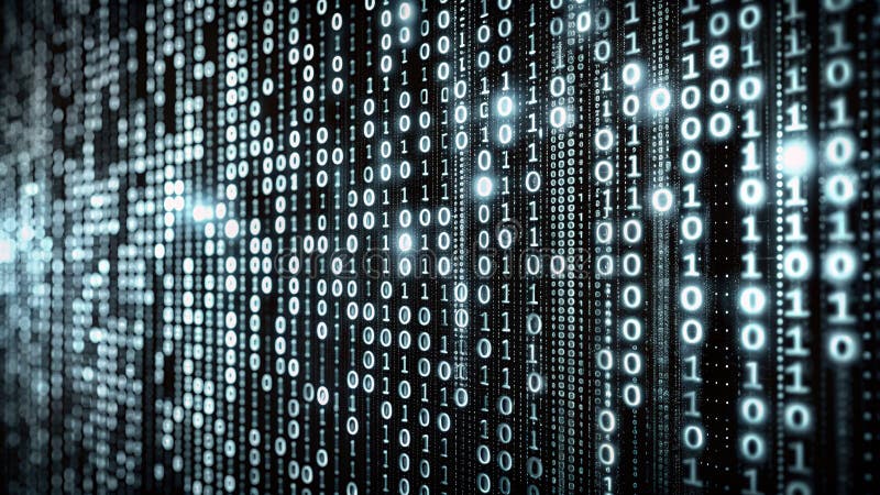 Dynamic Binary Code Matrix A Futuristic Abstract Background Of Data Streams And Digital Patterns