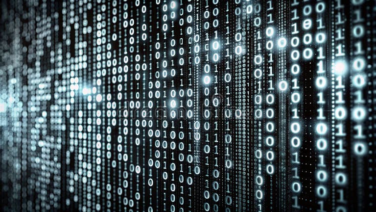 Dynamic Binary Code Matrix a Futuristic Abstract Background of Data ...