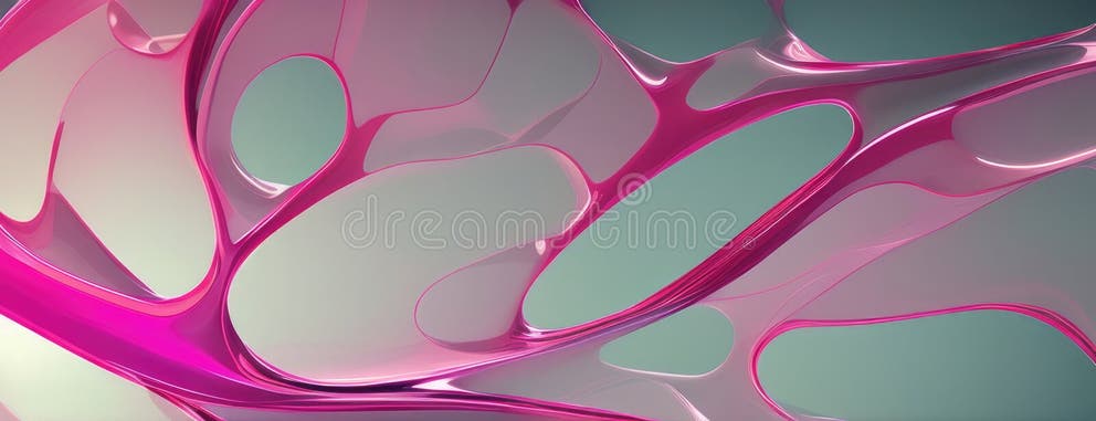 Dynamic Biomorphic Abstract with Fluid Lines Stock Illustration ...