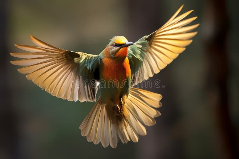 Dynamic Bird in Mid-flight, a Marvel To Witness Stock Illustration ...