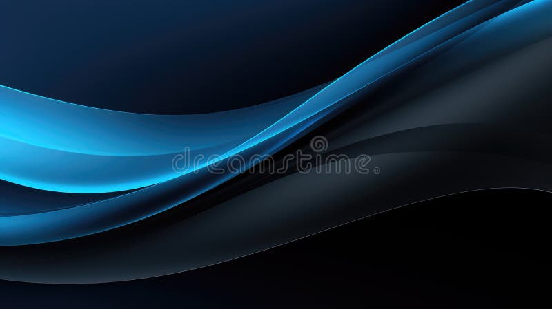 Dynamic Black and Blue Gradient Background Stock Illustration ...