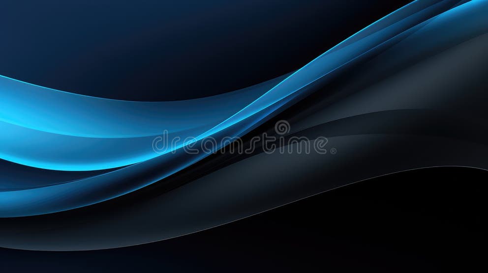 Dynamic Black and Blue Gradient Background Stock Illustration ...