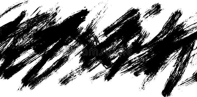 Dynamic Black Brushstroke Abstract Pattern Stock Illustration ...