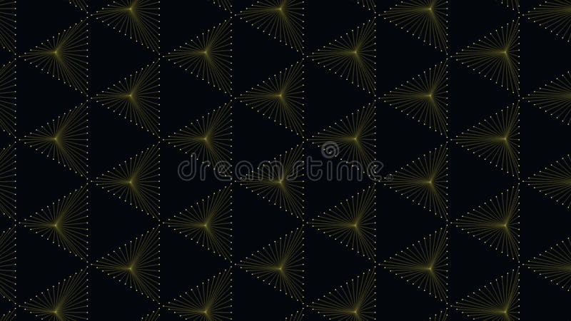 Dynamic Black and Gold Line Pattern Striking Contrast with Depth and ...