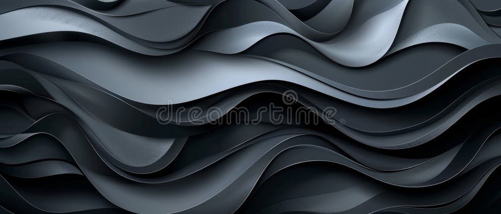 Dynamic Black and Grey Waves with Negative Space for Depth and Intrigue ...