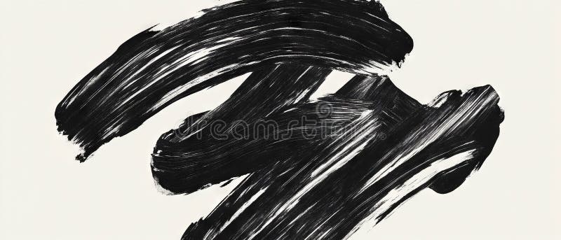 Dynamic Black Ink Brushstroke Patterns Create Modern Artistic Texture ...