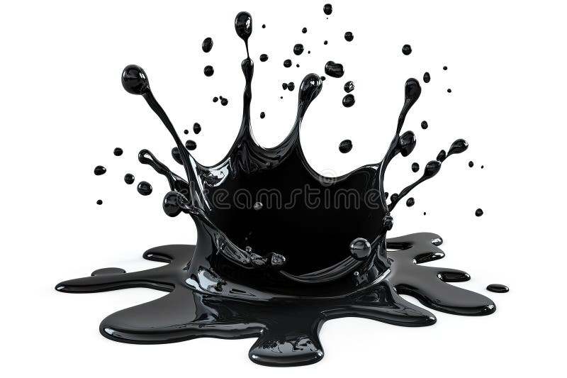 Dynamic Black Ink Burst: Abstract Art Splash Explosion for Design ...