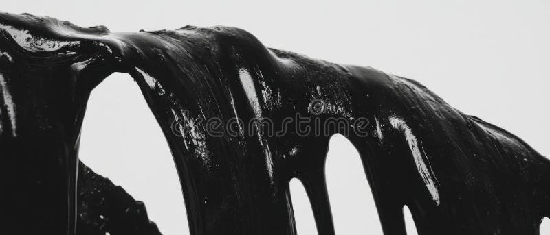 Dynamic Black Ink Patterns Dripping on a Pure White Background Stock ...