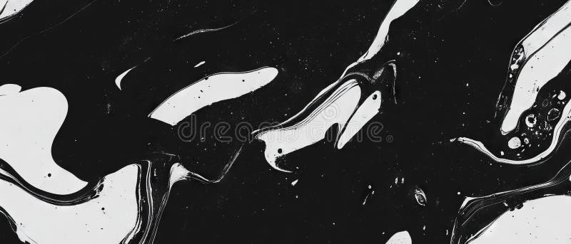 Dynamic Black Ink Patterns on a Smooth White Background Create an ...