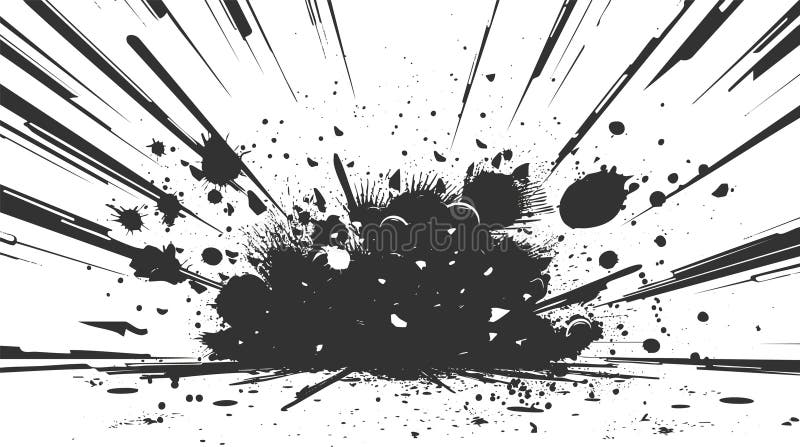 Dynamic Black Ink Splash on White Background for Artistic Designs ...