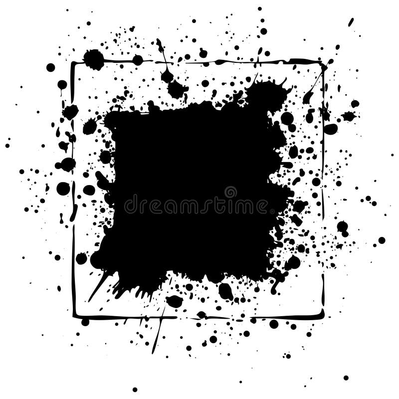 Dynamic Black Ink Splatter Design Creates a Bold Backdrop for Creative ...